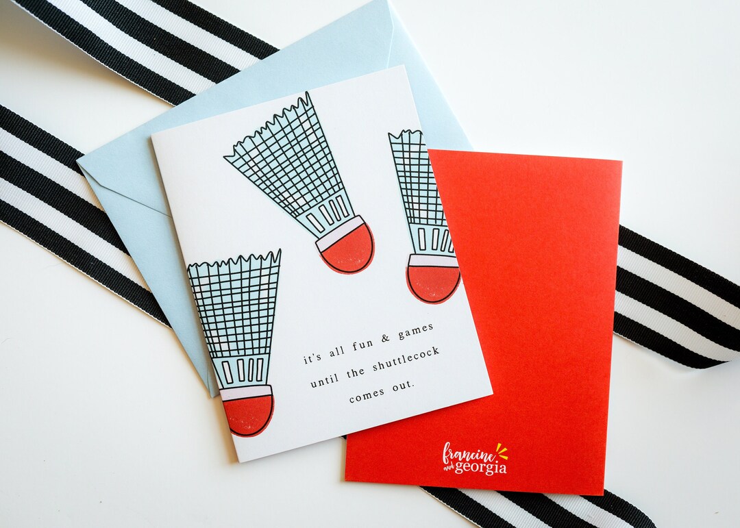Card for Best Friend Greeting Card Badminton Shuttlecock Recreation ...