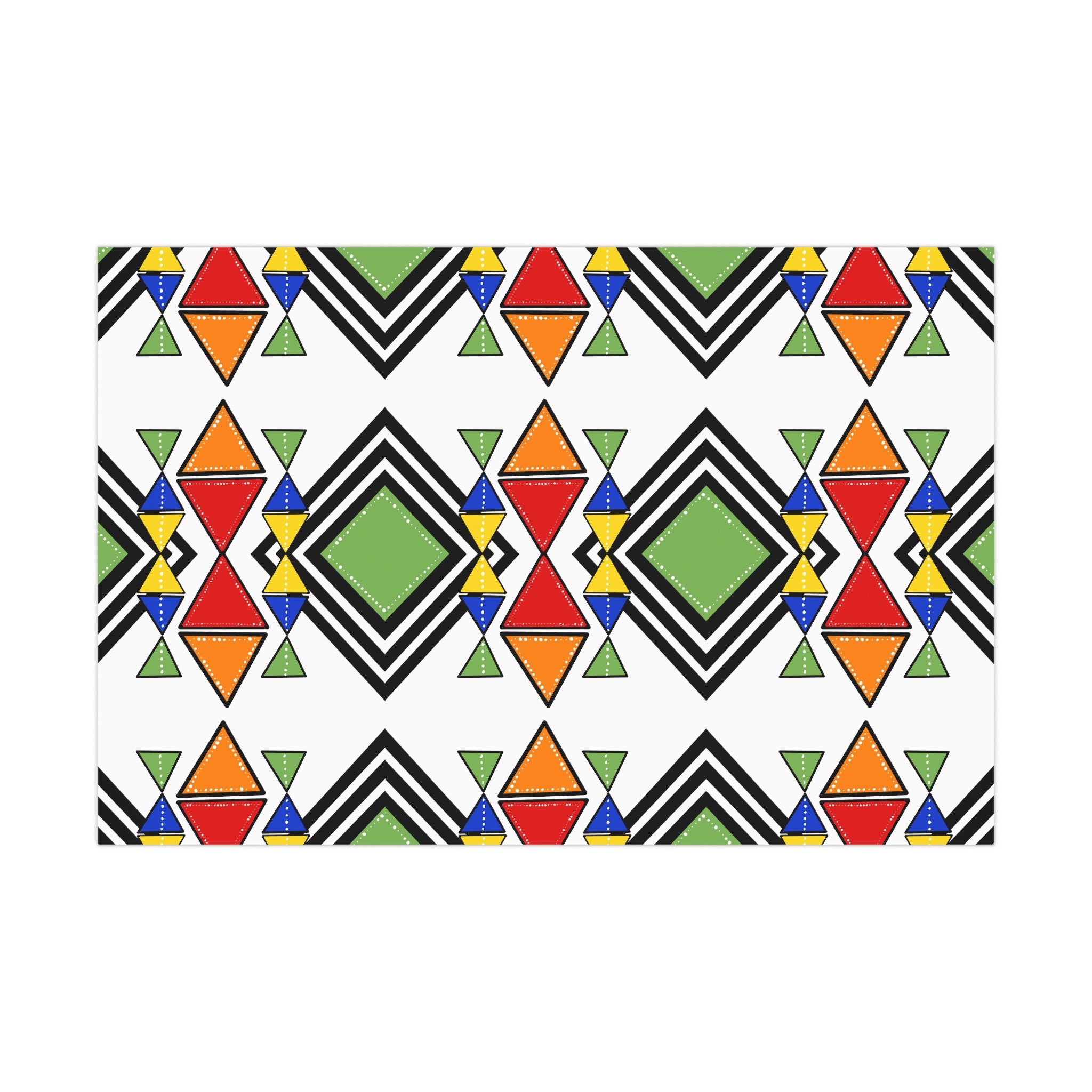 African N'debele-inspired Gift Wrapping Paper Sheet, 1pc, Style 4 - Etsy