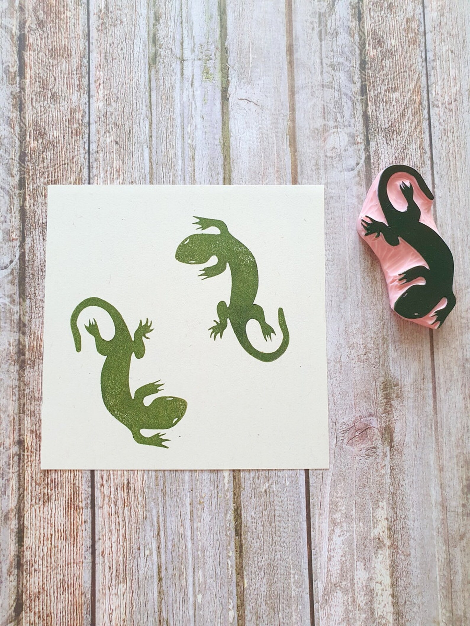 Lizard Rubber Stamp for Boys Notebook Gecko Animal Stamp for - Etsy