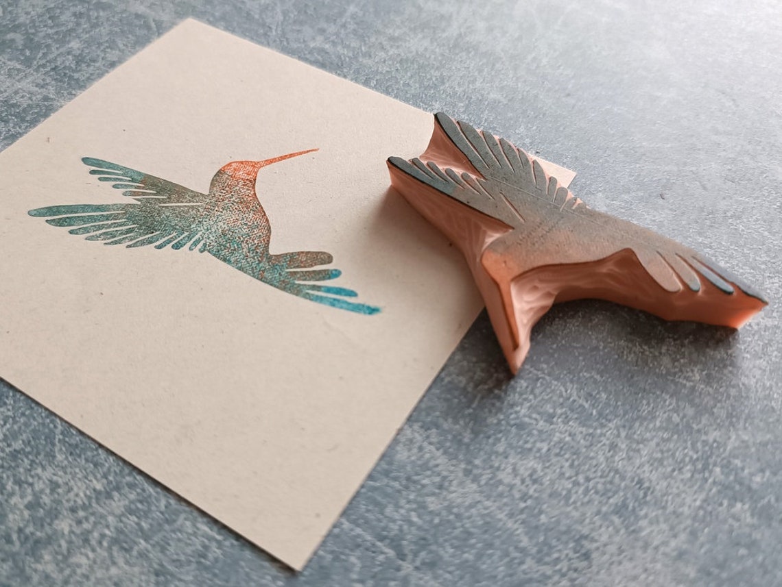 Humming Bird Rubber Stamp for Journal Exotic Bird Stamp for - Etsy
