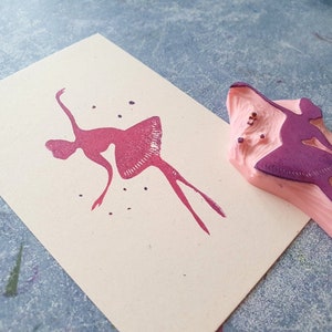Ballerina Rubber Stamp, Dancer Stamp for Birthday Girl, Kids Ballet ...