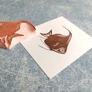 Fish Rubber Stamp for Cardmaking, Sea Animal Stamp for Scrapbooking ...