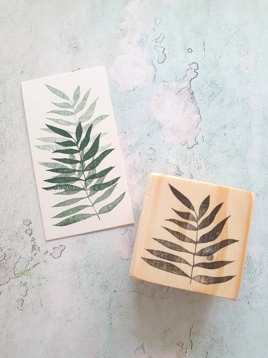 Leaf Rubber Stamp Fall Leaves Stamp for Cardmaking Wild - Etsy