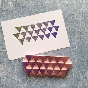 Triangles Rubber Stamp for Art Journal, Texture Background Stamp ...