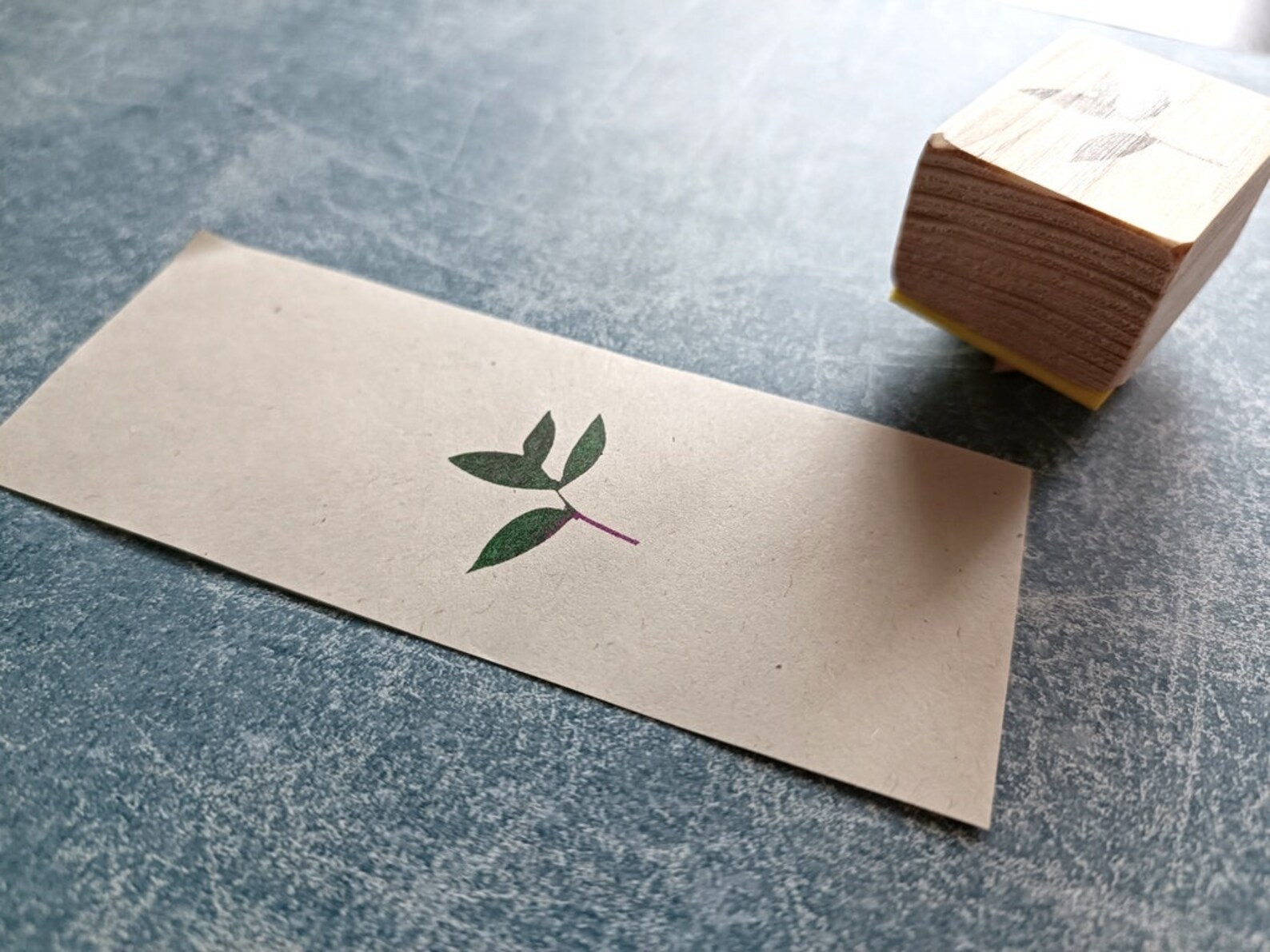 Green Tea Leaf Rubber Stamp, Herbal Leave Stamp, Bullet Journal ...
