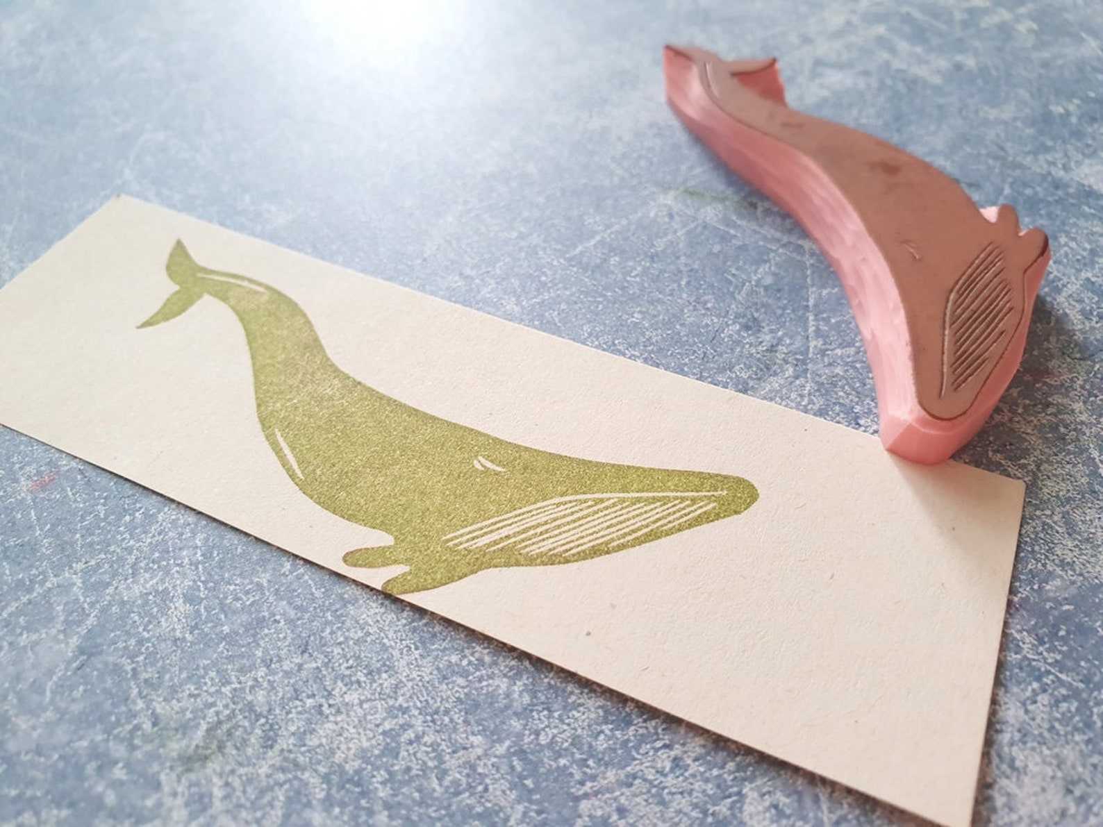Whale Rubber Stamp for Cardmaking, Ocean Animal Stamp for Scrapbooking ...