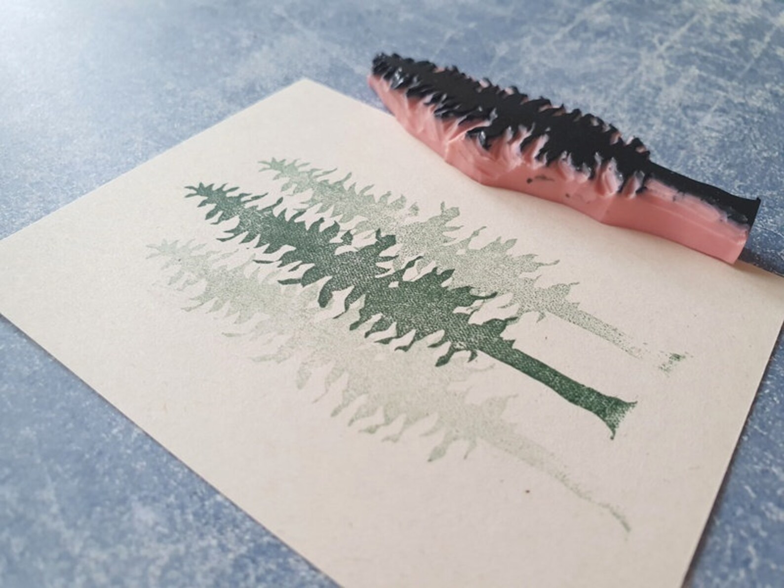 Tree Rubber Stamp for Cardmaking Wildlife Christmas Nature - Etsy