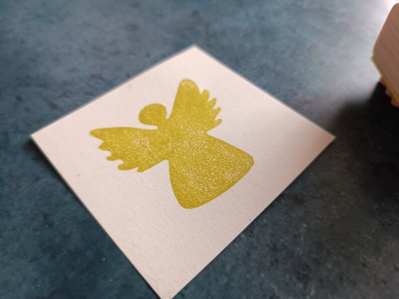 Vintage Angel Rubber Stamp for Christmas Card, Handmade Holiday Decor ...