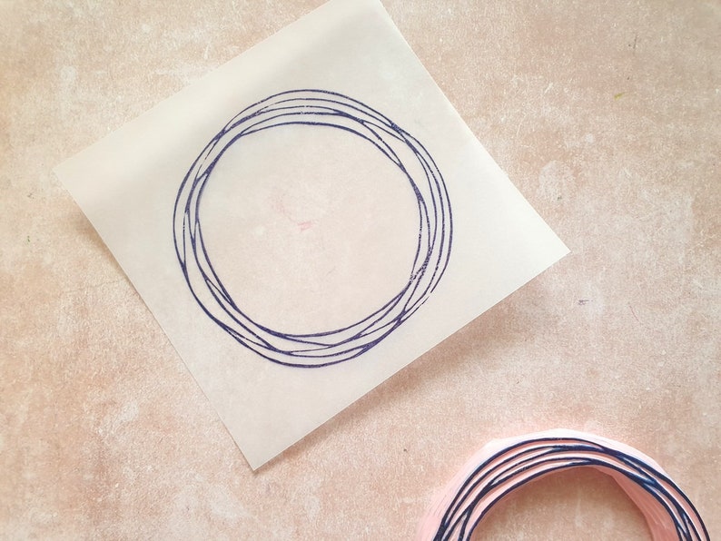 Rings rubber stamp for bullet journal circle shape stamp | Etsy