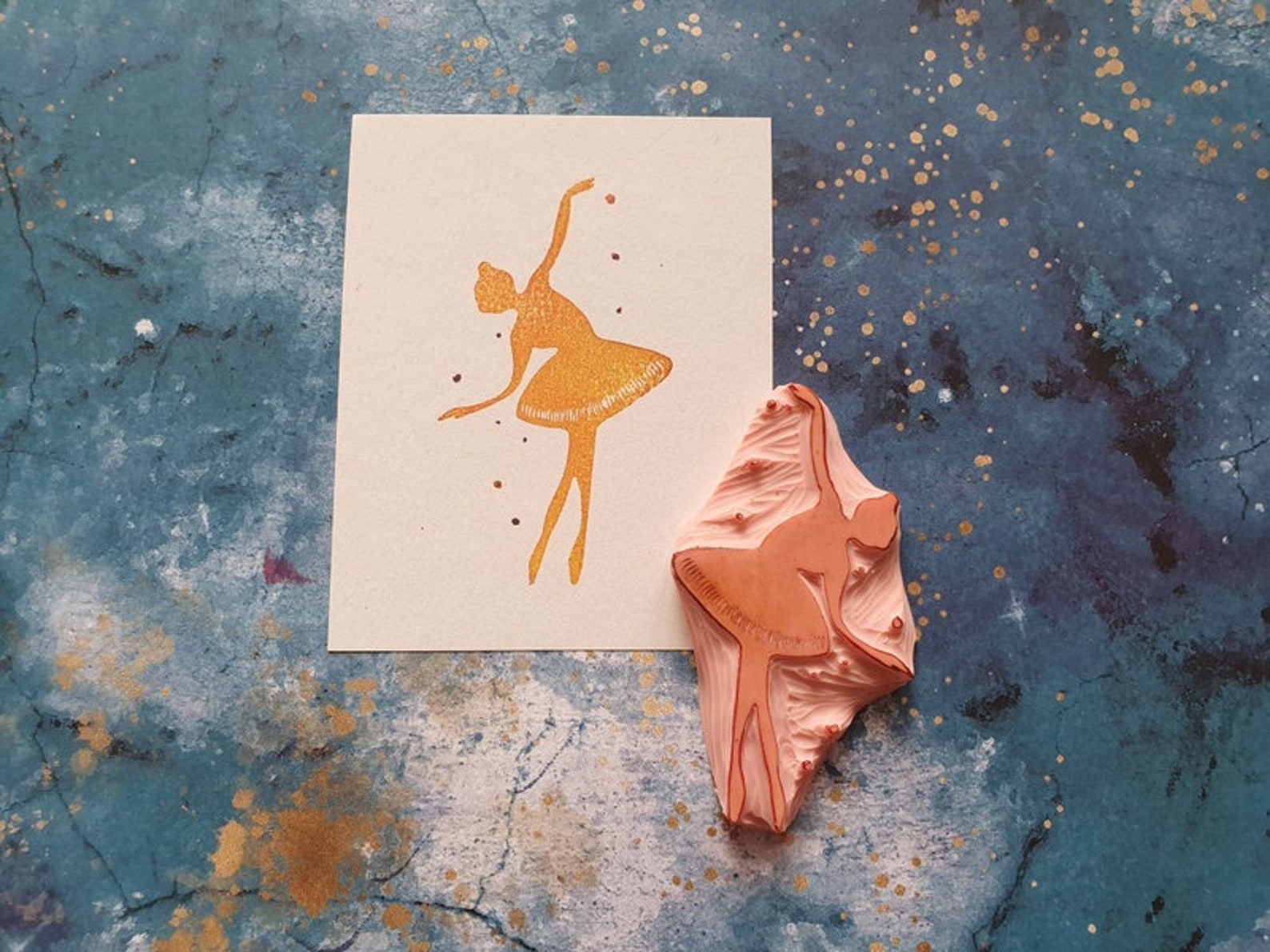 Ballerina Rubber Stamp Dancer Stamp for Birthday Girl Kids | Etsy
