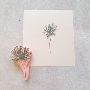 Dandelion Rubber Stamp for Scrapbooking, Wild Flower Stamp for ...