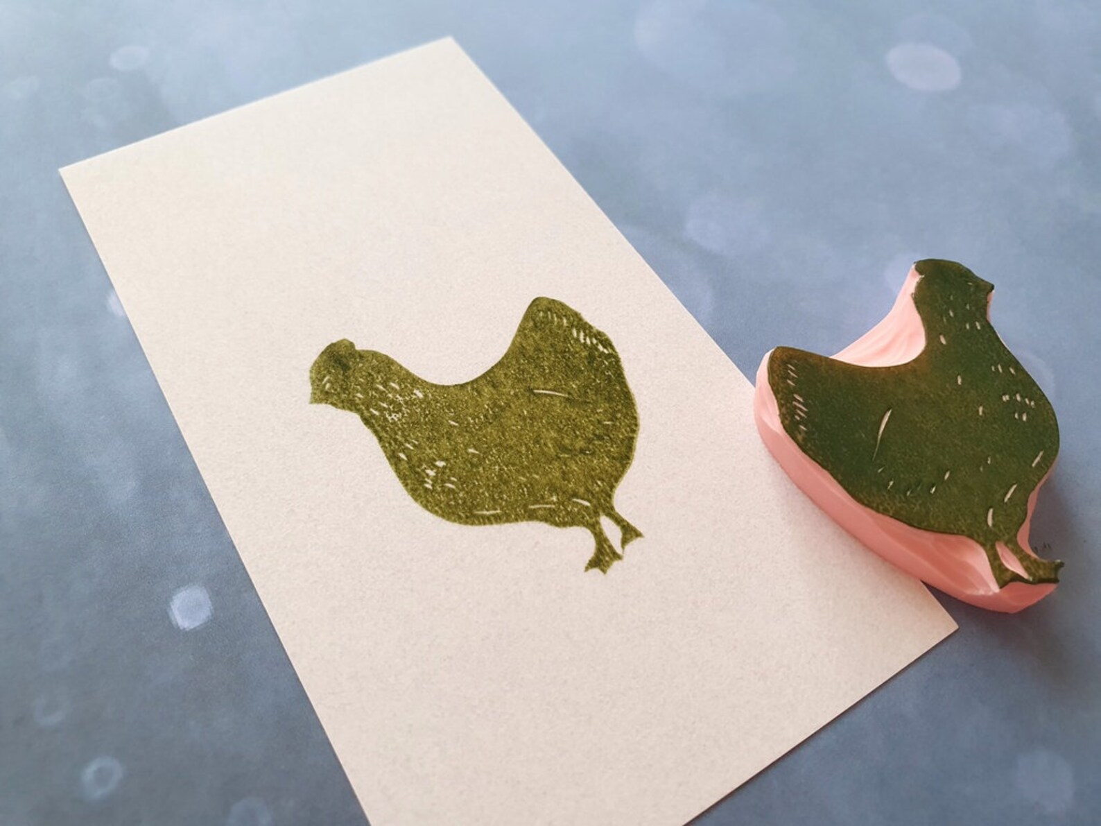 Chicken rubber stamp for scrapbooking Farm animal stamp for | Etsy