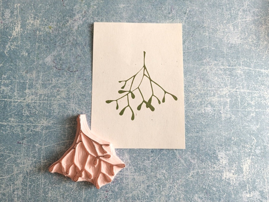 Mistletoe Stamp for Handmade Cards, Seasonal Scrapbooking Supply ...