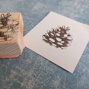 Oak Cone Rubber Stamp for Daily Journal, Autumn Scrapbooking Stamp ...