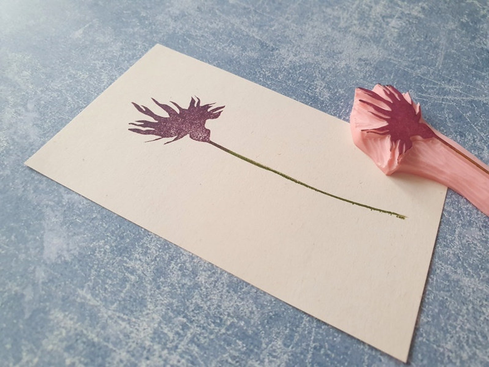 Cornflower Rubber Stamp for Cardmaking, Cornflower Stamp for Junk ...