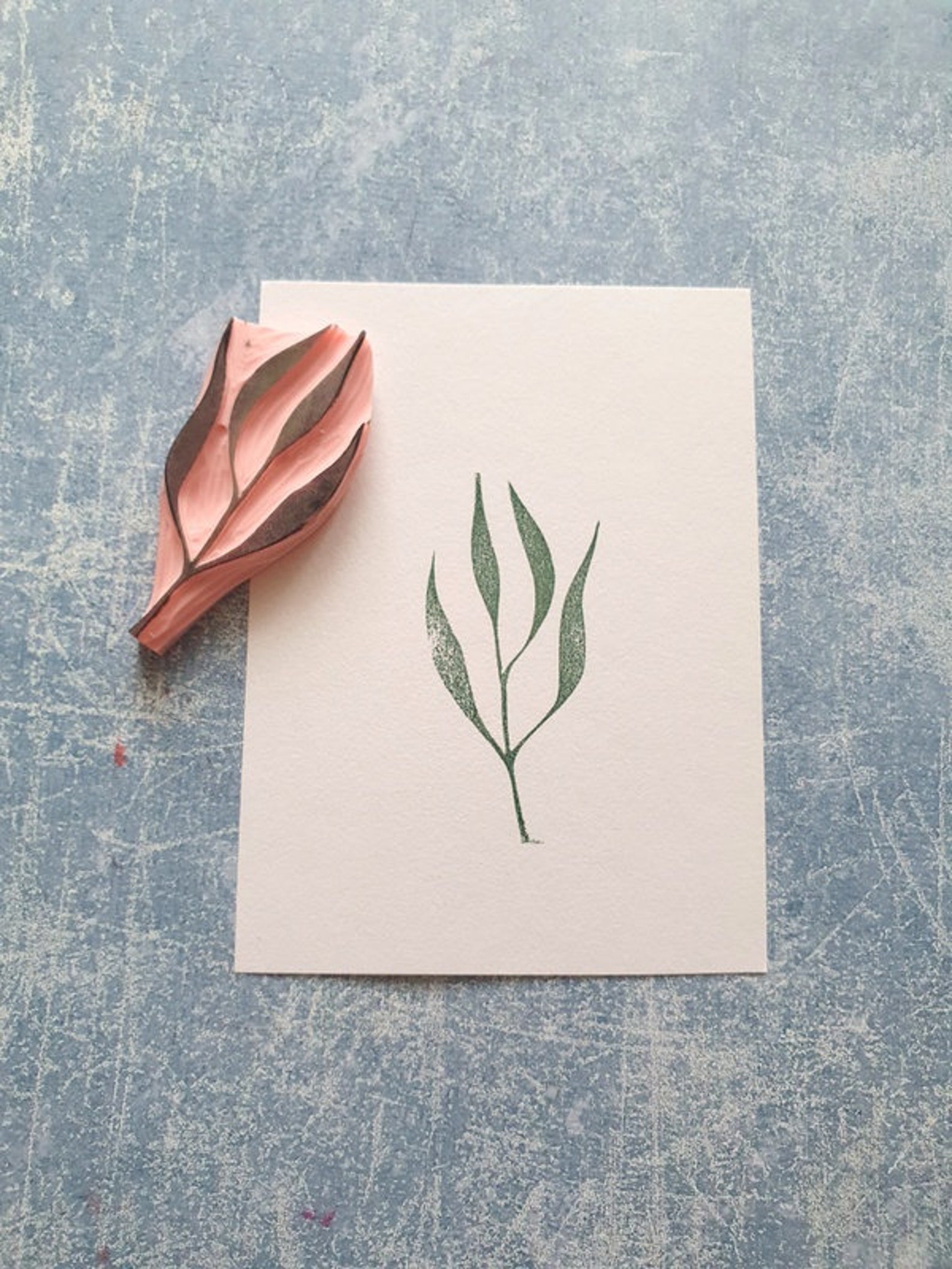 Leaf Rubber Stamp for Cardmaking, Handmade Ephemera, Papercut Leaf ...