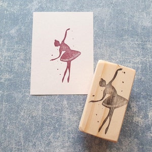 Ballerina Rubber Stamp, Dancer Stamp for Birthday Girl, Kids Ballet ...