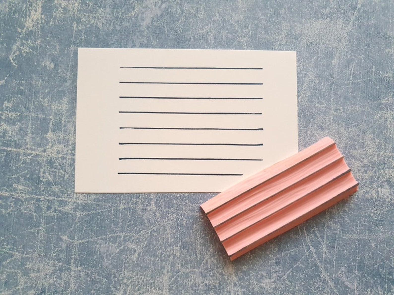 Lines Rubber Stamp for Junk Journal Addressing Stamp for | Etsy