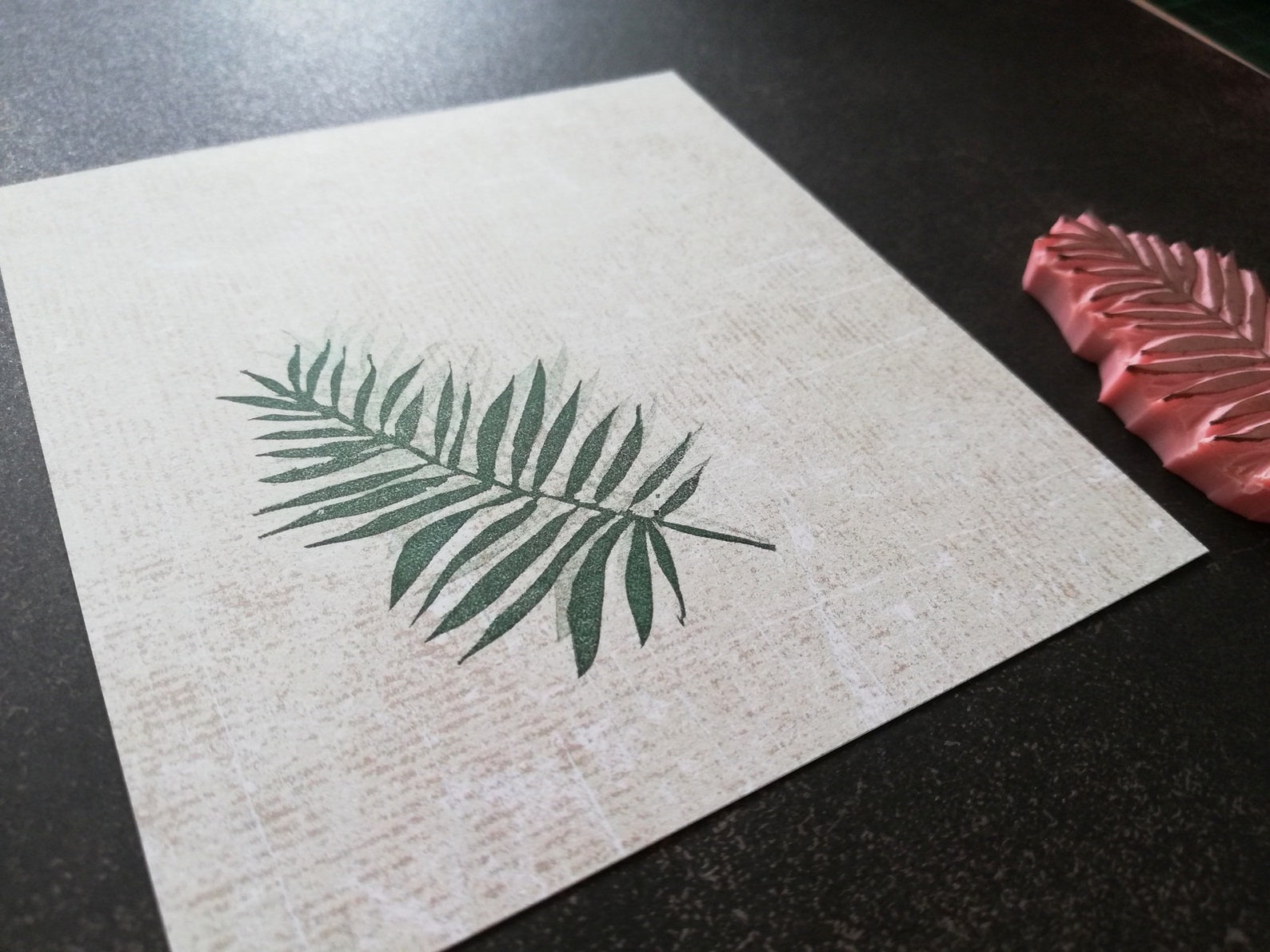 Autumn Leaf Rubber Stamp, Tropical Plant Stamp for Journaling, Exotic ...