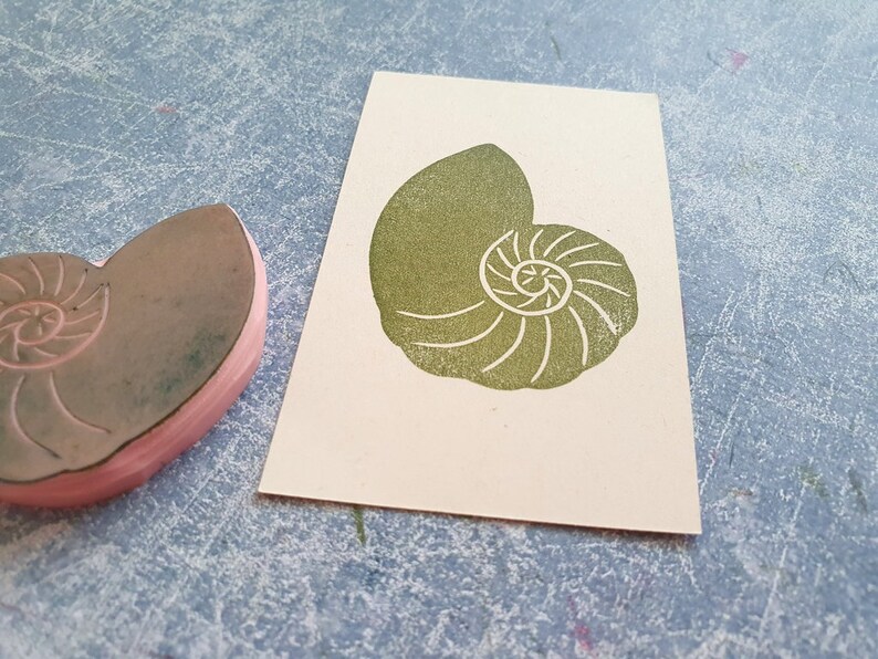 Shell Rubber Stamp for Daily Planner Ocean Shell Stamp for | Etsy