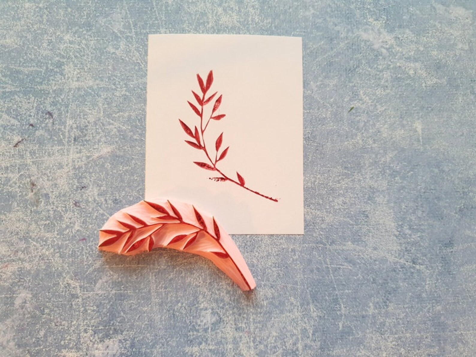 Twig Rubber Stamp for Wreath Printing Country Wedding Branch | Etsy