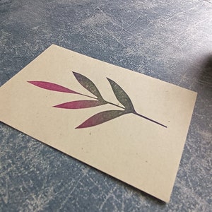 Leaf Rubber Stamp for Handmade Cards, Scrapbooking Leaf Stamp ...