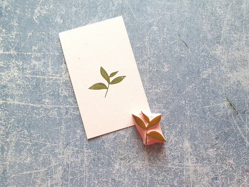 Green Tea Leaf Rubber Stamp Herbal Leave Stamp Bullet - Etsy