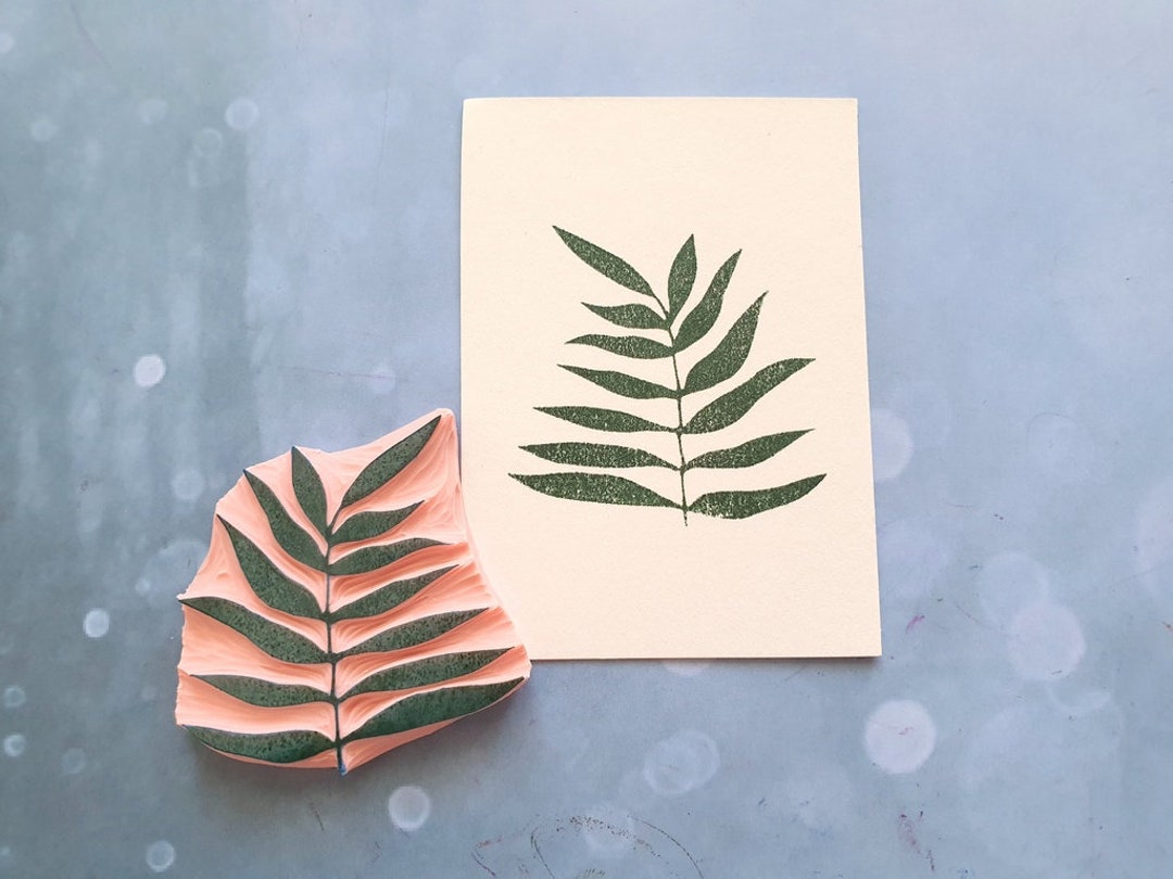 Leaf Rubber Stamp Fall Leaves Stamp for Cardmaking Wild - Etsy