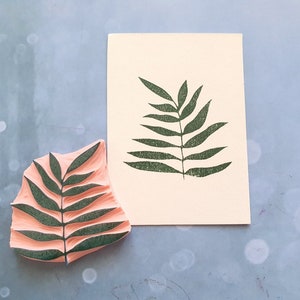 Leaf Rubber Stamp, Fall Leaves Stamp for Cardmaking, Wild Flower ...