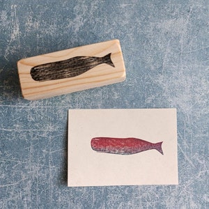 Blue Whale Ruber Stamp for Scrapbooking, Whale Stamp for Bullet Journal ...