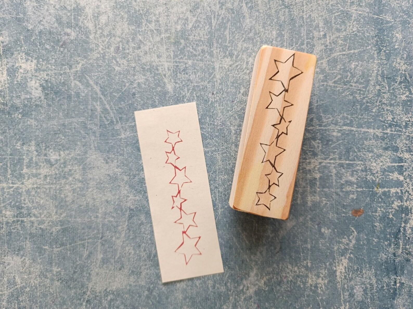 Christmas Stars Rubber Stamp, Star Textile Print, Cardmaking Pattern ...