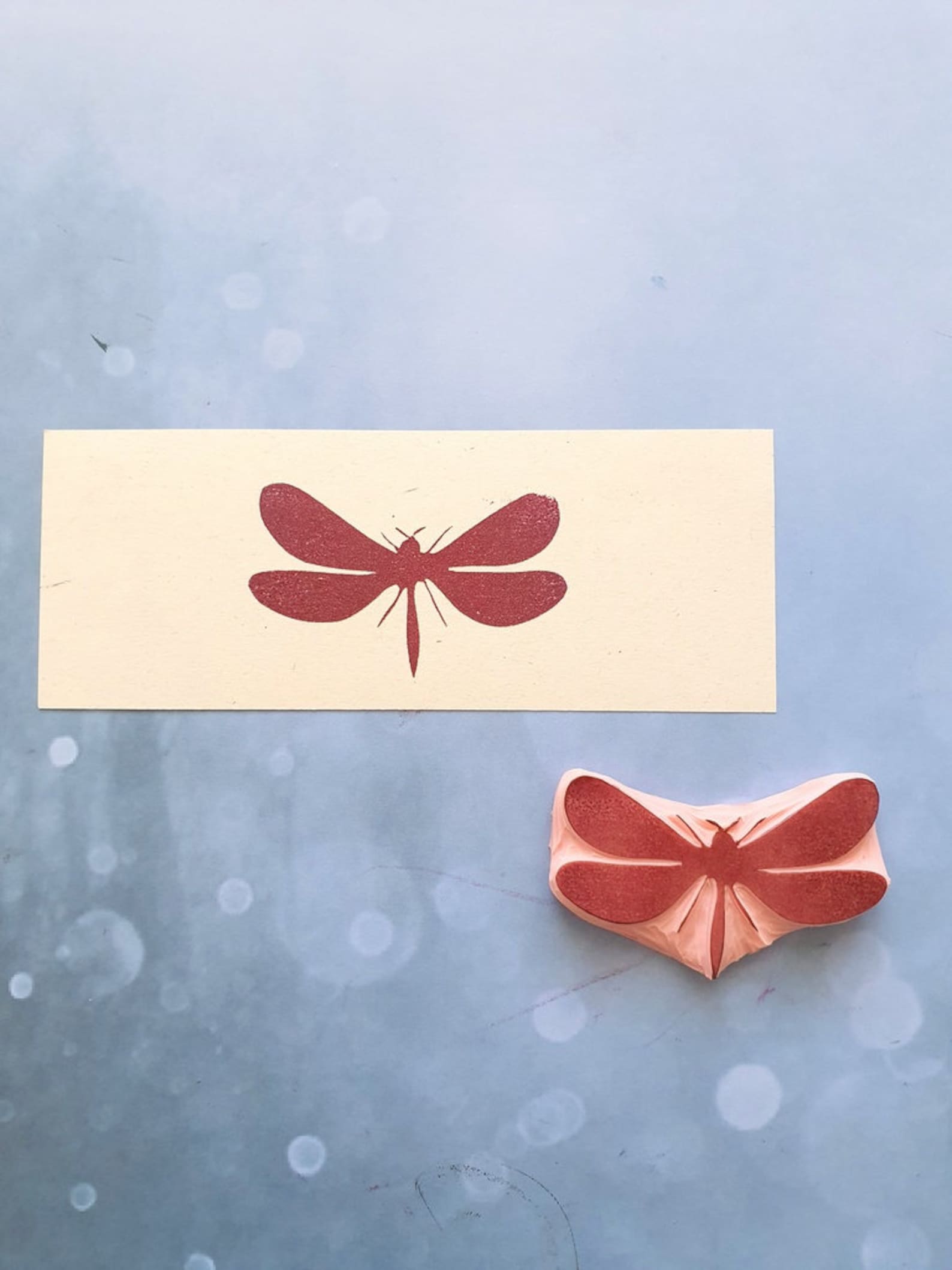 Moth Rubber Stamp for Cardmaking, Bug Stamp for Bullet Journal ...