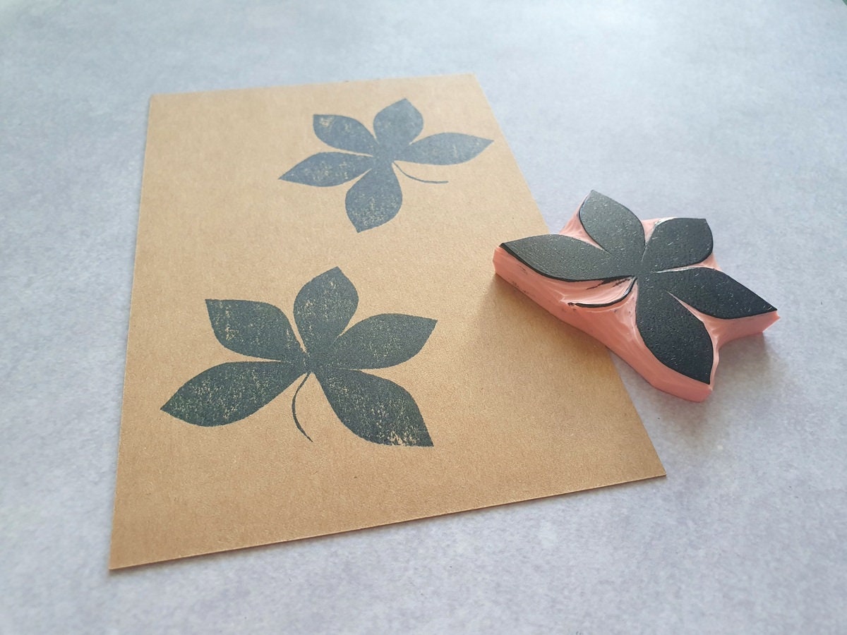 Leaf Rubber Stamp for Art Journaling, Vintage Lave Stamp for Cardmaking ...