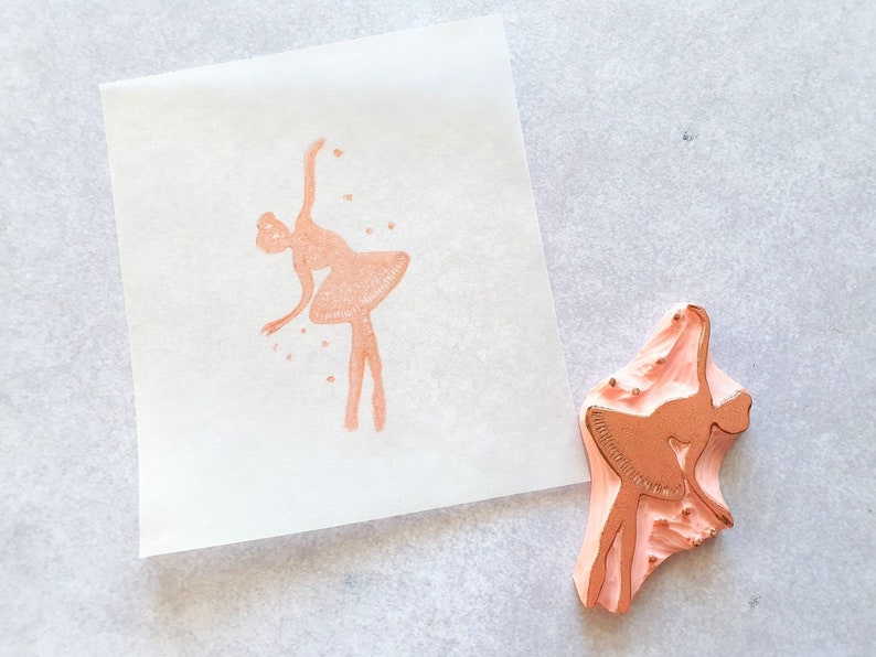 Ballerina rubber stamp dancer stamp for birthday girl kids | Etsy