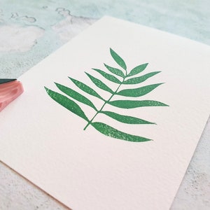 Leaf Rubber Stamp, Fall Leaves Stamp for Cardmaking, Wild Flower ...