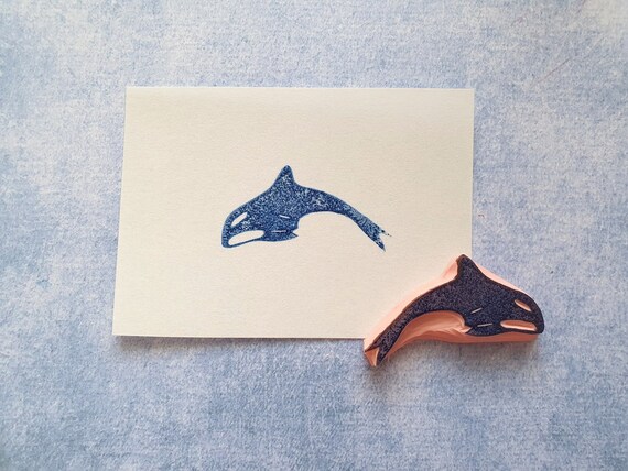 Dolphin rubber stamp for bullet journal whale animal stam for | Etsy