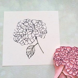 Hydrangea Rubber Stamp for Cardmaking Hortensia Stamp for - Etsy