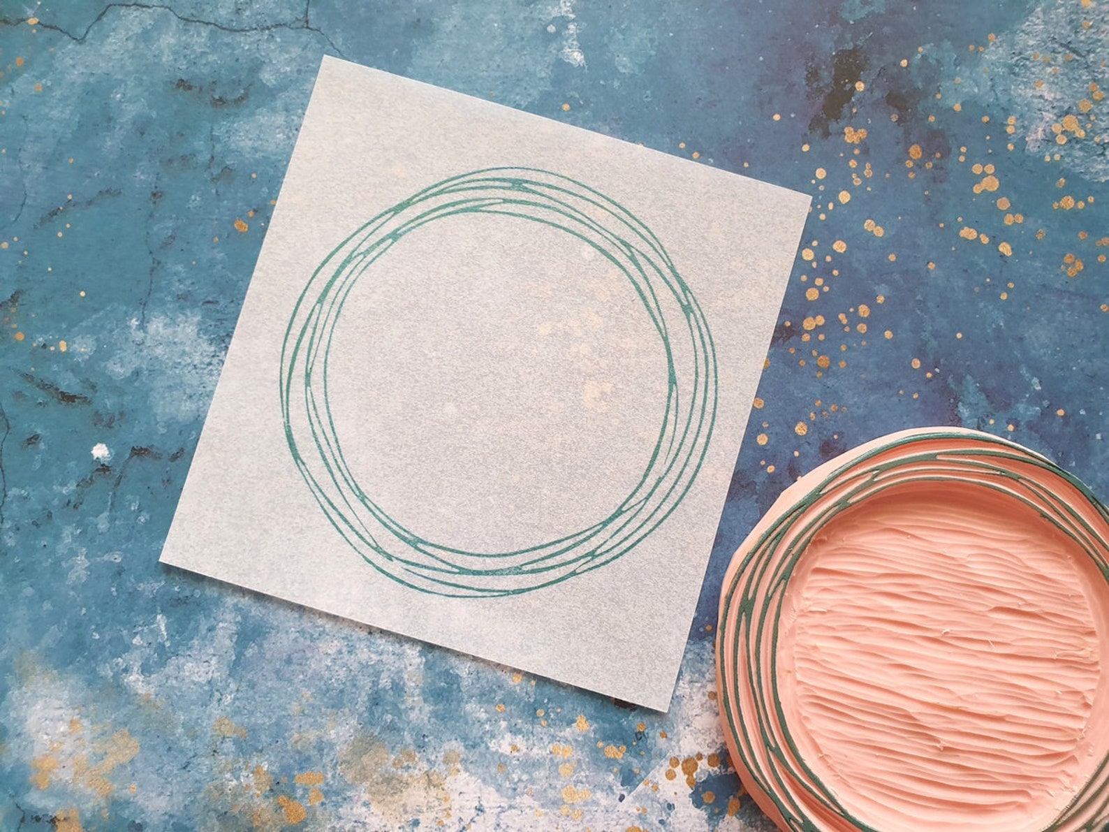 Rings Rubber Stamp for Bullet Journal Circle Shape Stamp - Etsy