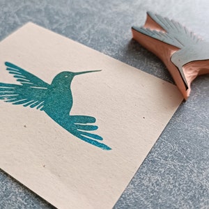 Humming Bird Rubber Stamp for Journal, Exotic Bird Stamp for ...