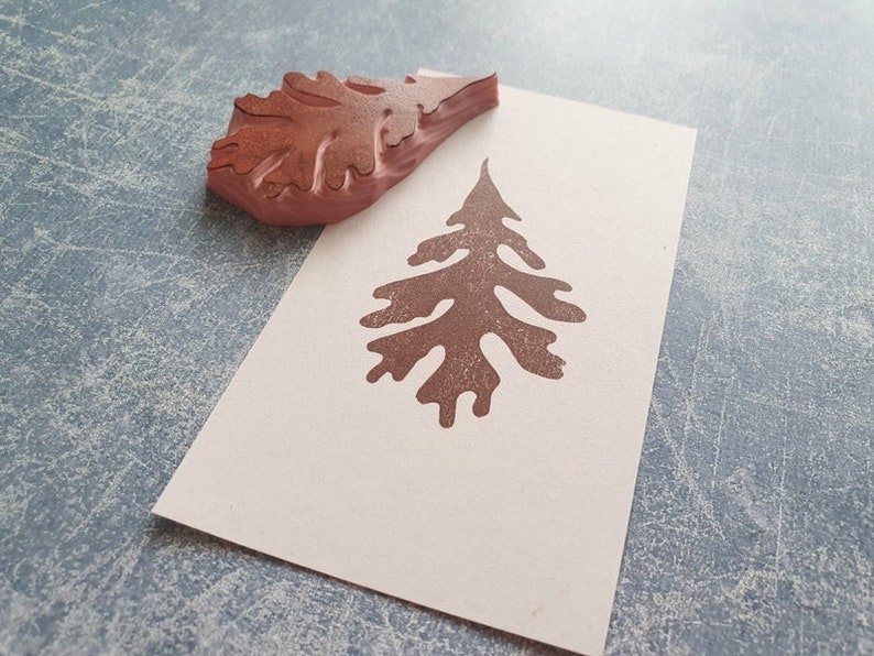 Leaf Rubber Stamp for Junk Journal, Oak Leaf Rubber Stamp, Decorative ...