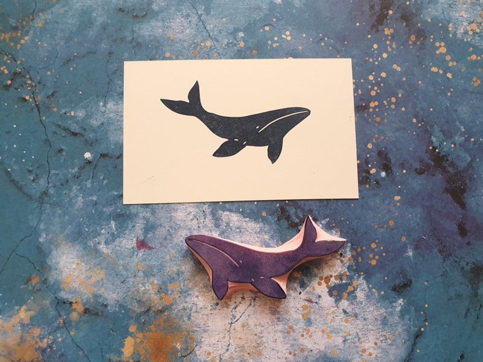 Whale Stamp for Nature Journal Baleen Whale Rubber Stamp - Etsy