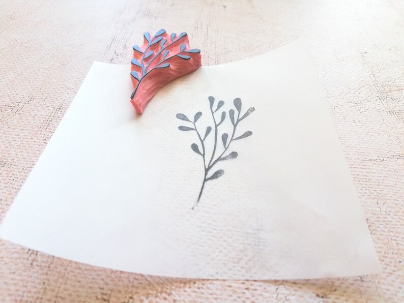Mistletoe rubber stamp for Christmas card seasonal greeting | Etsy