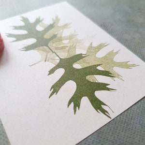Leaf Rubber Stamp for Art Journaling, Rustic Leaf Stamp for ...