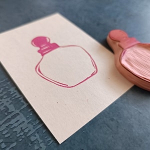 Perfume Bottle Rubber Stamp, Fragrance Bottle Stamp for Journaling ...