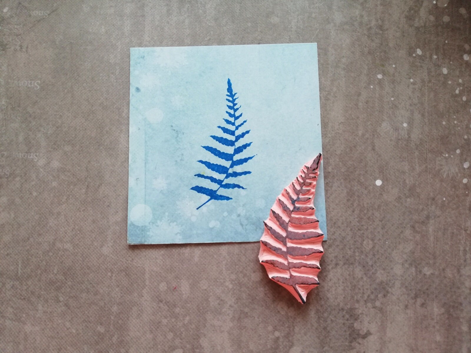 Fern rubber stamp for classroom gift for teacher plant | Etsy