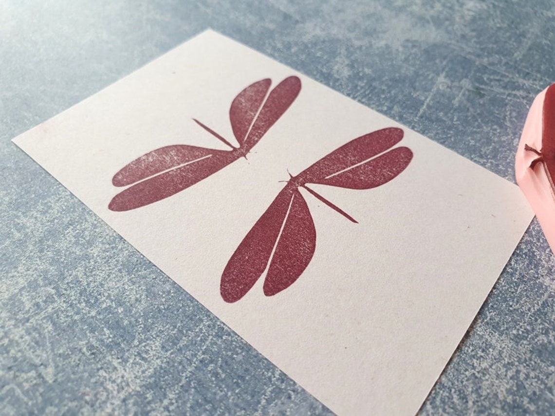 Dragonfly Rubber Stamp for Bullet Journal Entomology Gift for - Etsy
