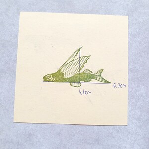 Flying Fish Rubber Stamp for Cardmaking, Ocean Animal Stamp for ...