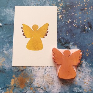 Vintage Angel Rubber Stamp for Christmas Card, Handmade Holiday Decor ...