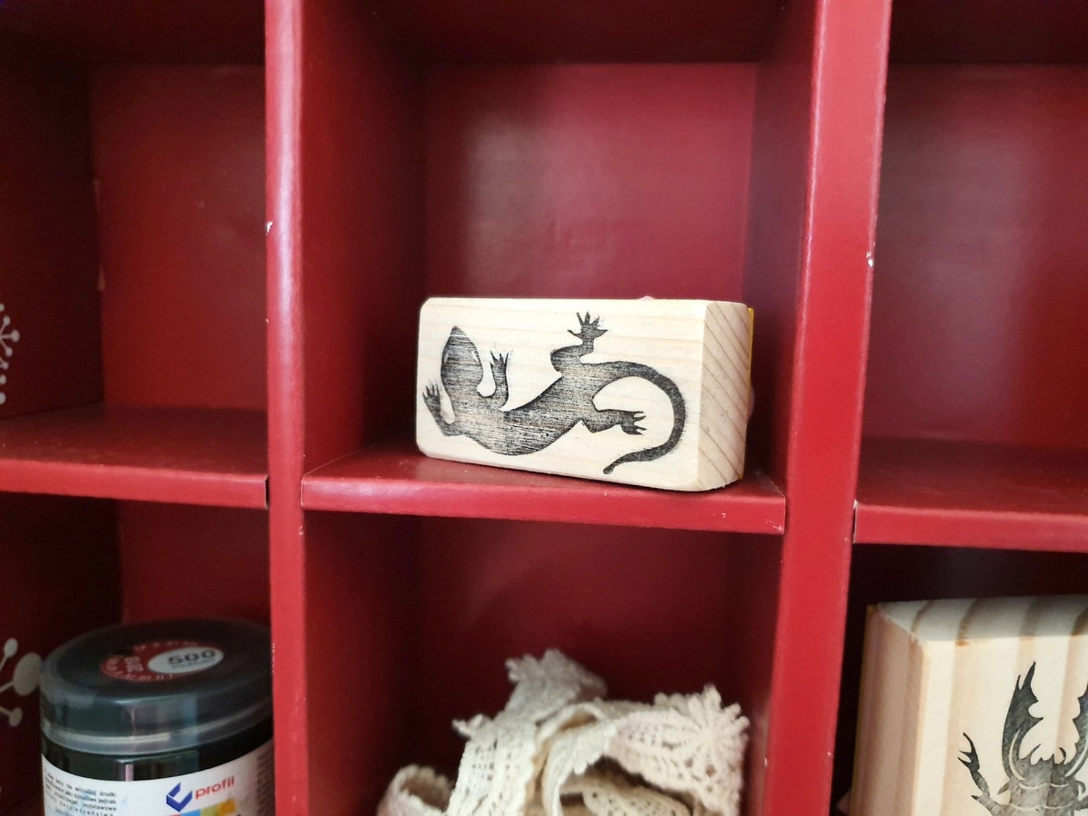 Lizard Rubber Stamp for Boys Notebook, Gecko Animal Stamp for Exotic ...