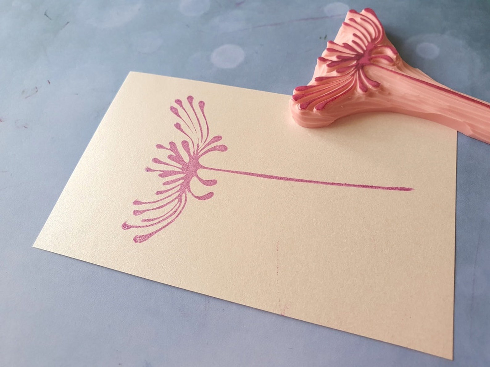 Lilly rubber stamp for cardmaking lily stamp for best wishes | Etsy